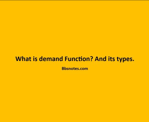 Demand Function And Types Of Demand Function Bbs Notes