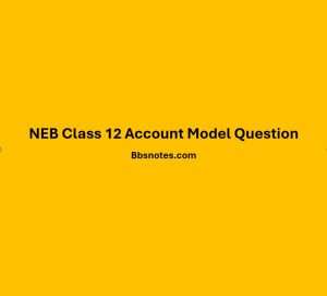 NEB Class 12 Account Model Question 2080 / 2081 - BBS Notes